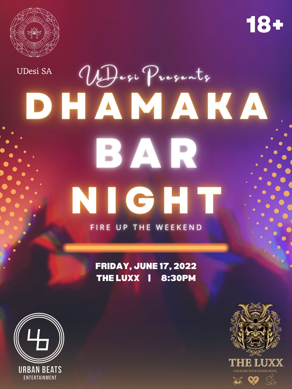 Dhamaka Bar Night, The Luxx, Edmonton, 17 June to 18 June