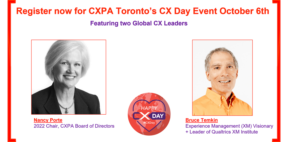 CXPA Toronto - CX Day with Speakers Nancy Porte and Bruce Temkin, SAP ...
