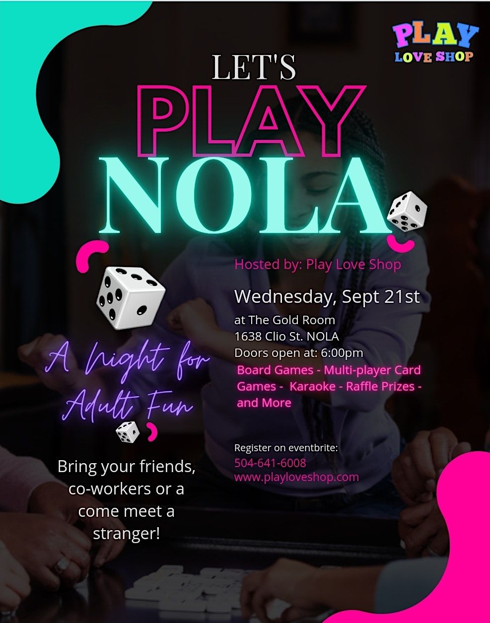 Lets Play NOLA - Adult Game Night, Gold Room nola, New Orleans, 21 ...