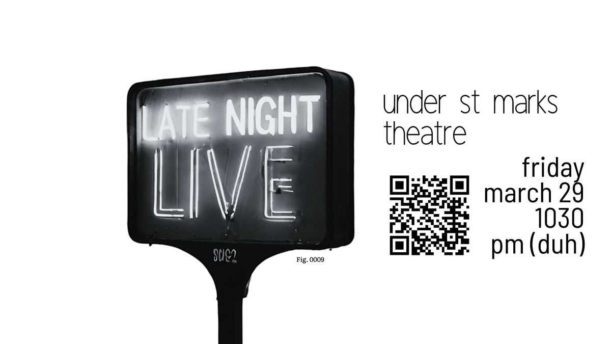 LATE NIGHT LIVE - a live late night comedy talk show, Under St Marks ...