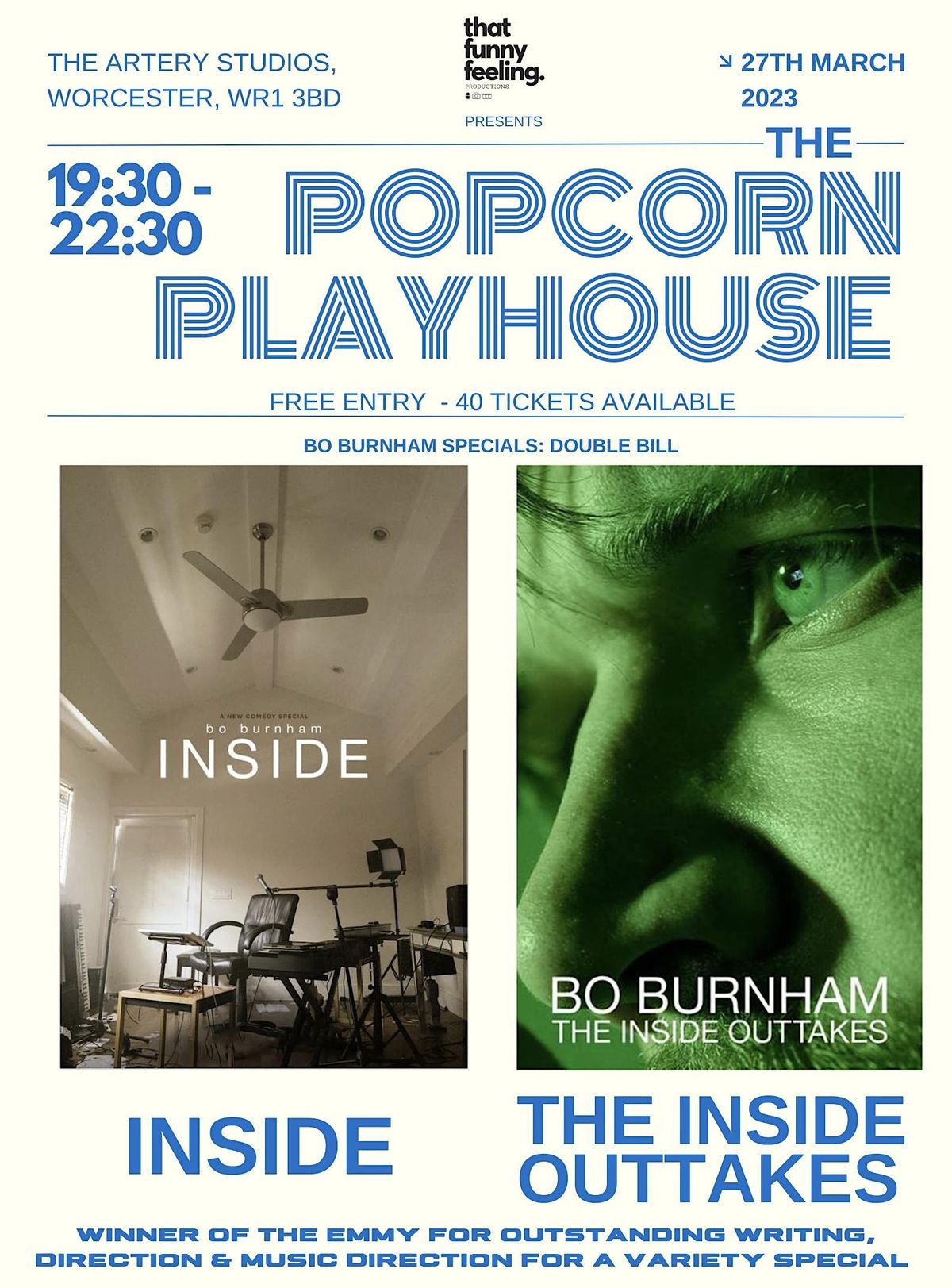 The Popcorn Playhouse -Bo Burnham: INSIDE & INSIDE OUTTAKES (double ...