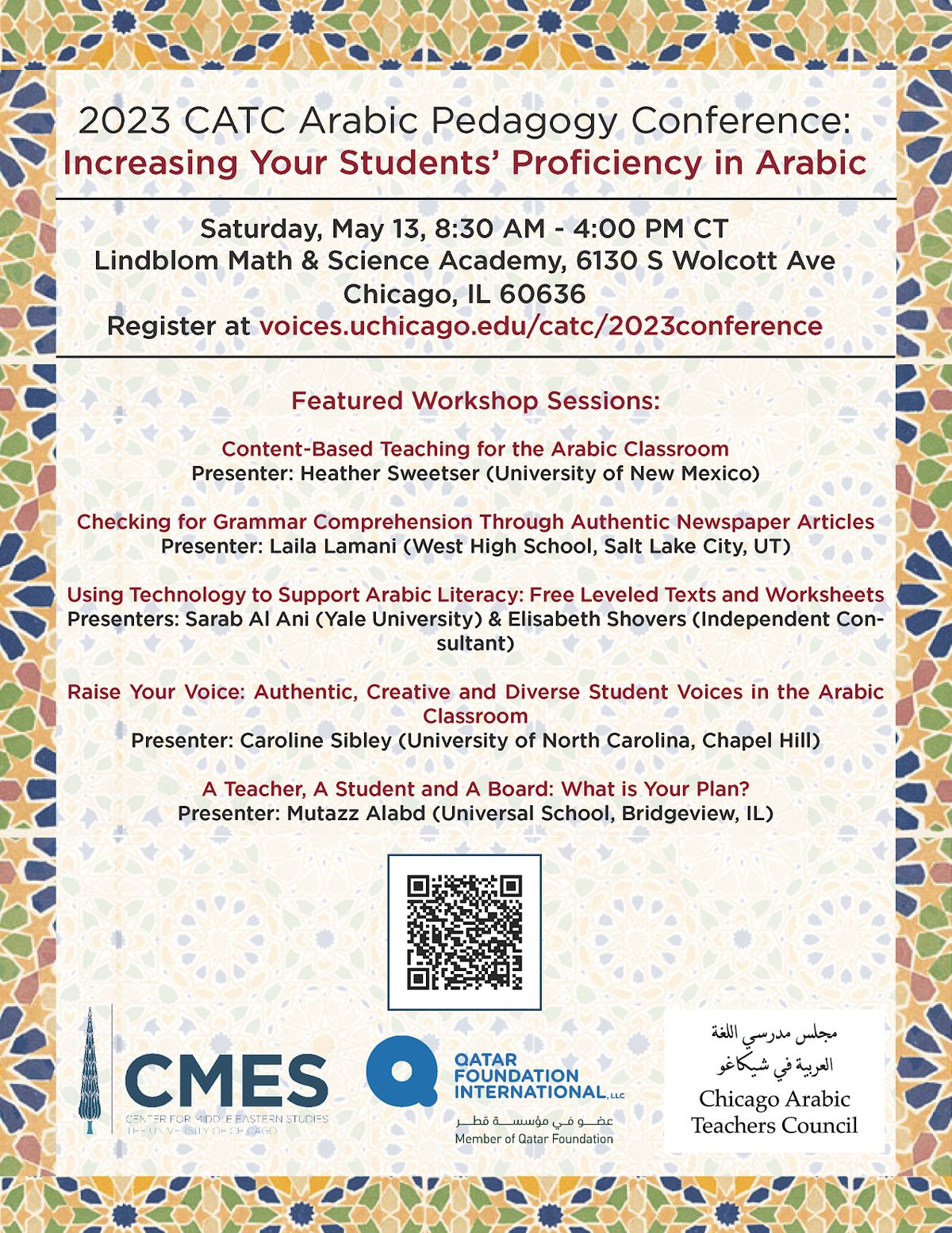 2023 CATC Arabic Pedagogy Conference, Lindblom Math and Science Academy ...