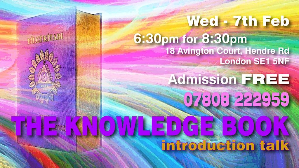 Introduction to The KNOWLEDGE BOOK, Avington Court, London, 7 February 2024
