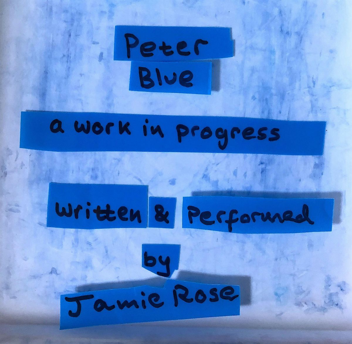 Peter Blue (work in progress), Stanley Arts, London, 11 May 2024