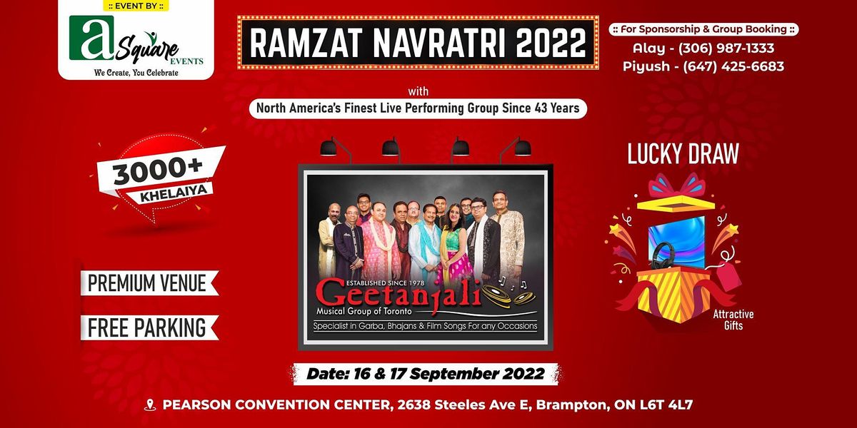 Ramzat 2022, Pearson Convention Centre, Brampton, 16 September to 18 ...