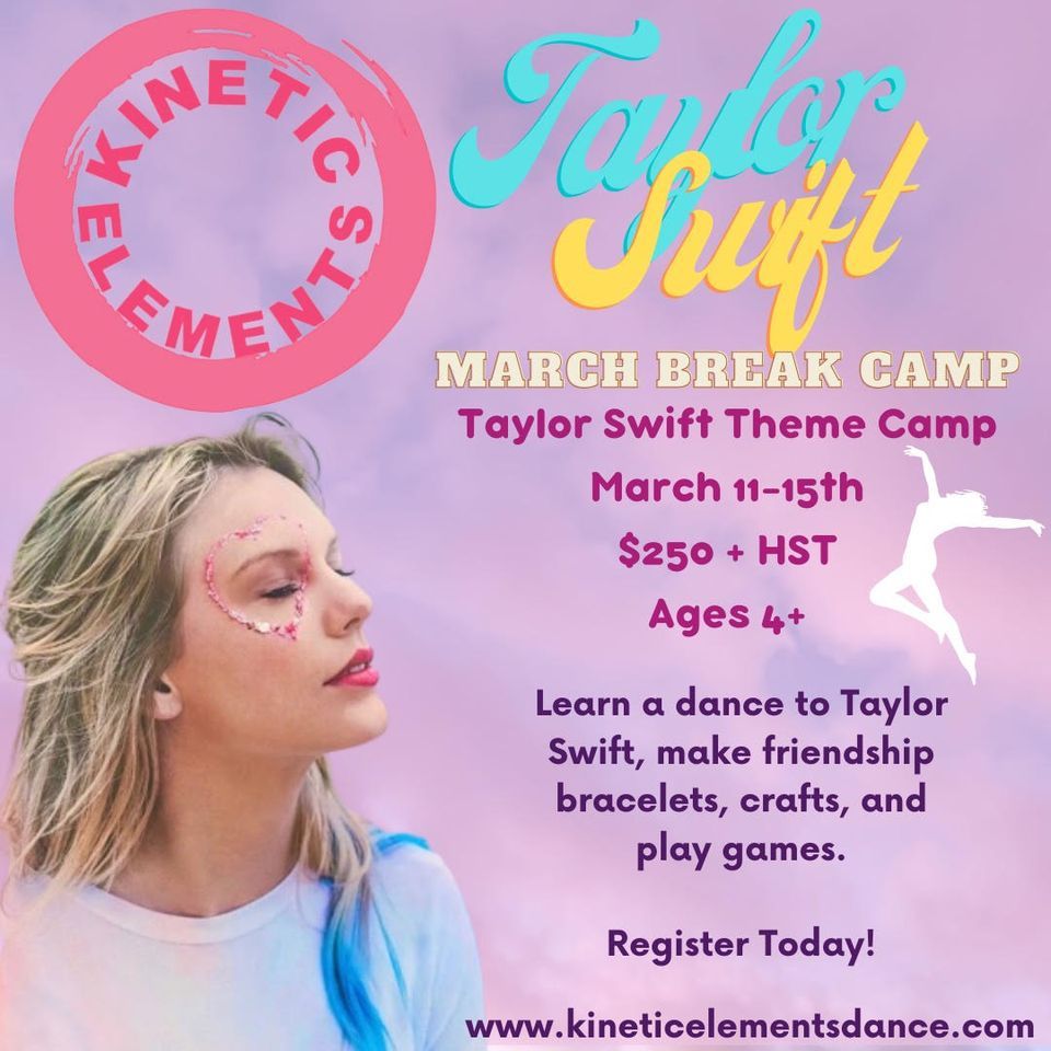 March Break Eras Camp: Taylor Swift inspired dance, crafts and games ...