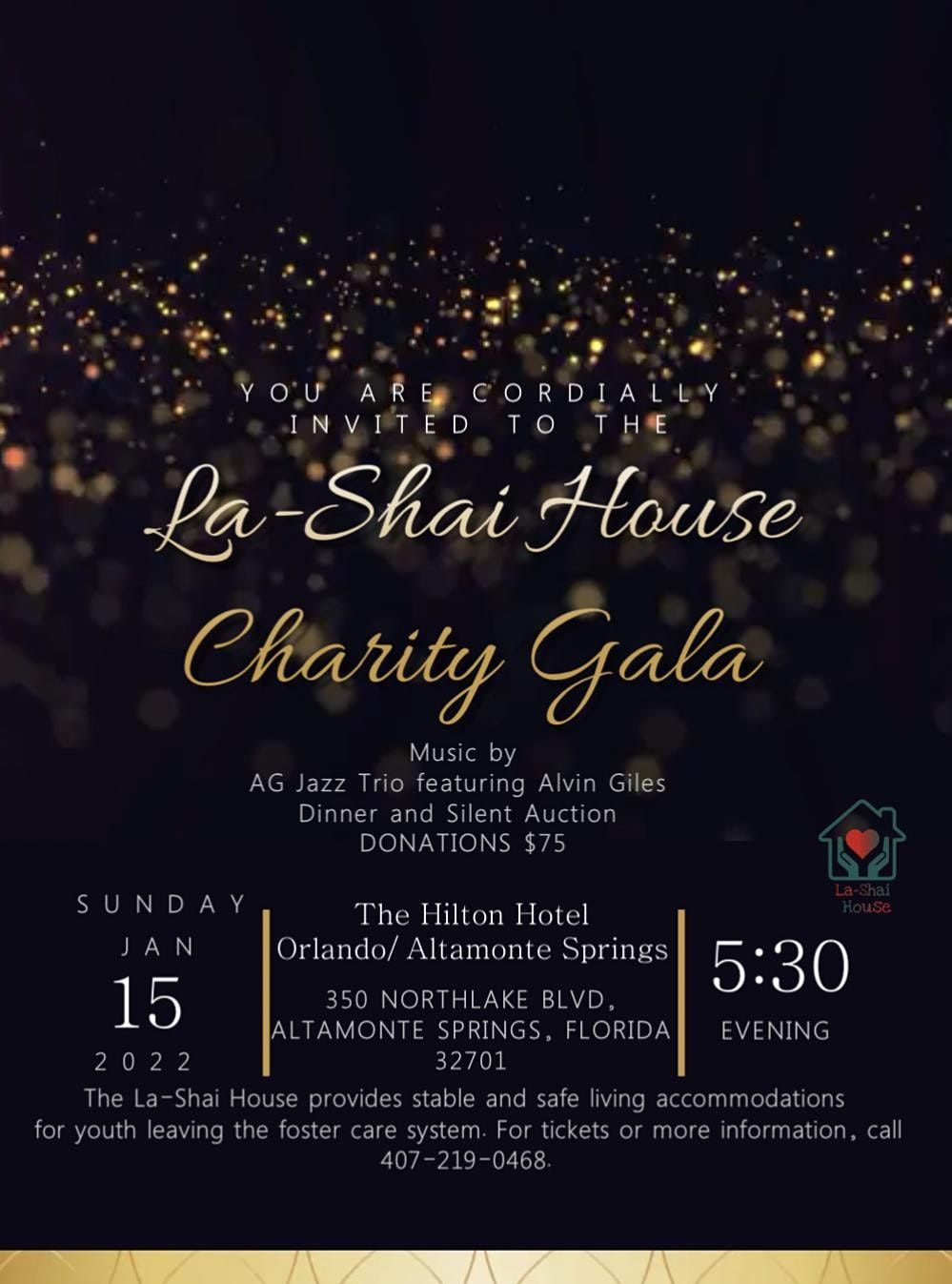 The LaShai House Gala, Hilton Orlando/Altamonte Springs, 15 January 2023