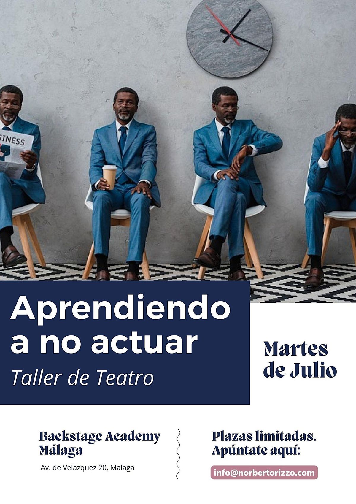 Aprendiendo a no Actuar - Taller de Teatro, BACKSTAGE ACADEMY MALAGA, Málaga, 4 July 2023