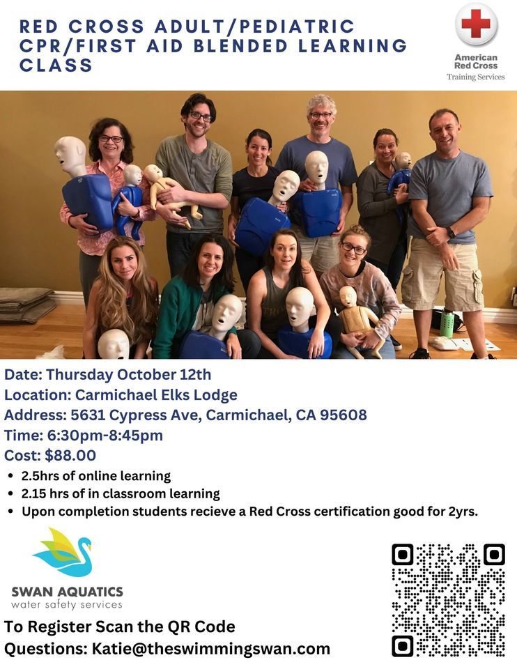 Red Cross Adult/Pediatric CPR/First Aid Blended learning Class ...