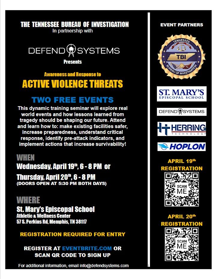 Awareness and Response to Active Shooter Threats, St. Mary's Episcopal ...