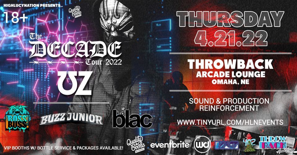UZ - The Decade Tour @ Throwback Arcade Lounge, Throwback Arcade Lounge ...
