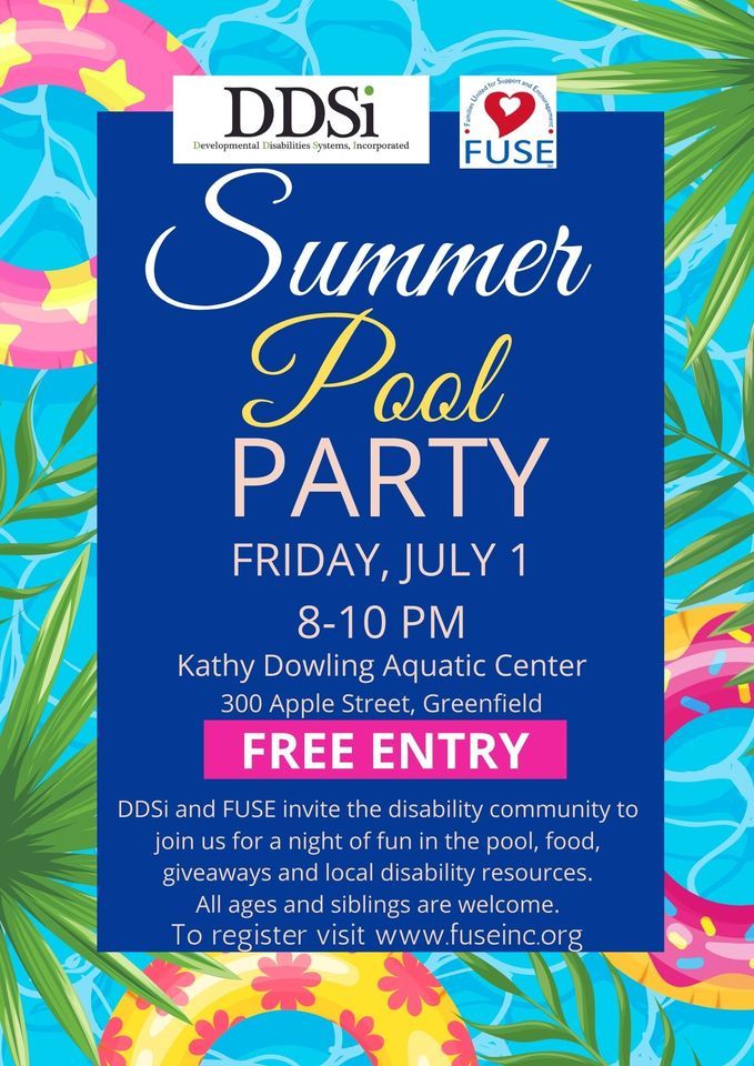 DDSi & FUSE Summer Pool Party, Riley Pool, Greenfield, 1 July 2022