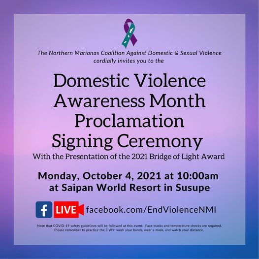Domestic Violence Awareness Month Proclamation Signing & Bridge of ...