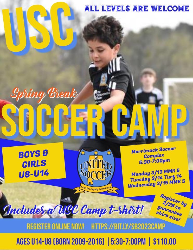 Spring Break 2023 Camp! , Merrimack Soccer Complex, Huntsville, 13 ...