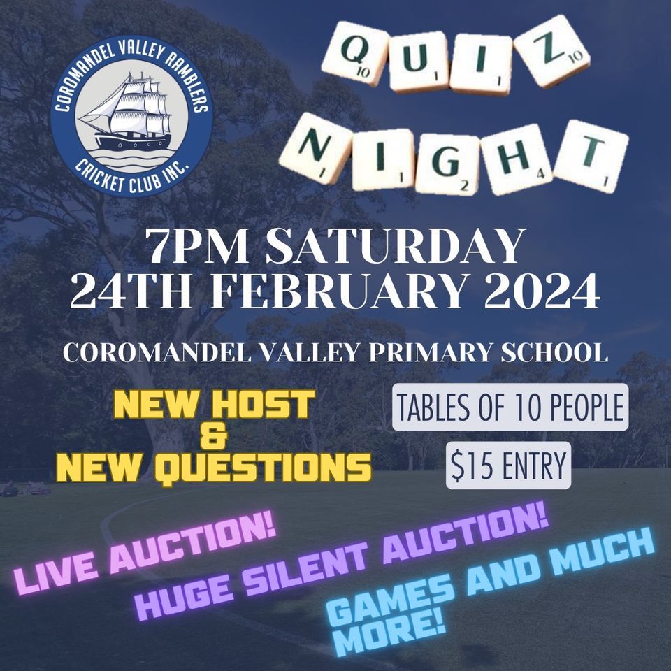Annual Quiz Night Fundraiser 2023/24, Coromandel Valley Primary School, Adelaide, 24 February 2024