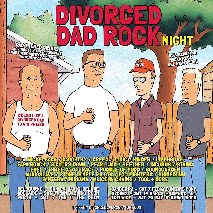 DIVORCED DAD ROCK NIGHT SYDNEY, Oxford Art Factory, Darlinghurst, 14 ...