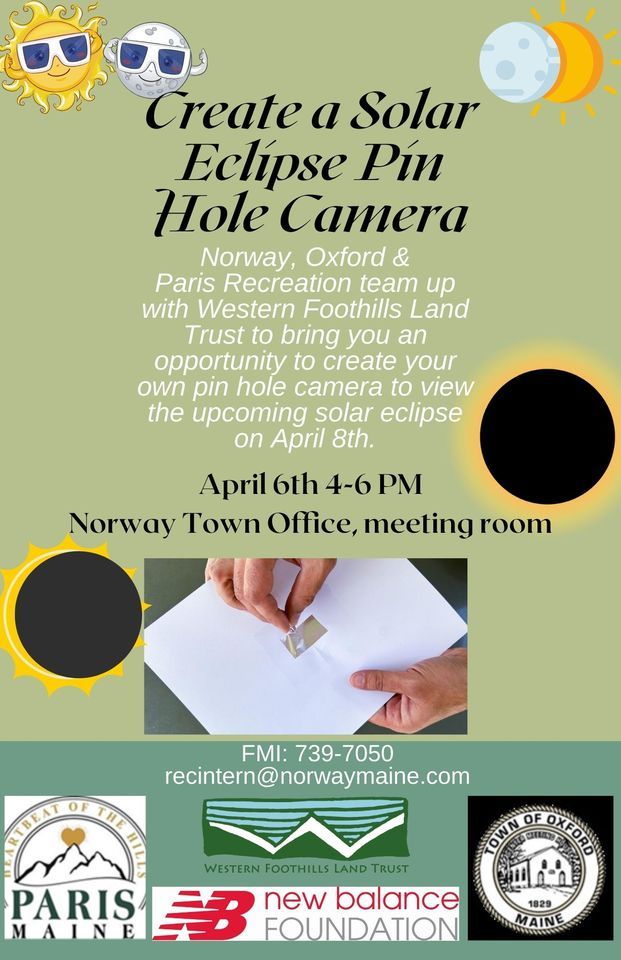 Create a Solar Eclipse Pin Hole Camera , Norway Town Hall, 6 April 2024