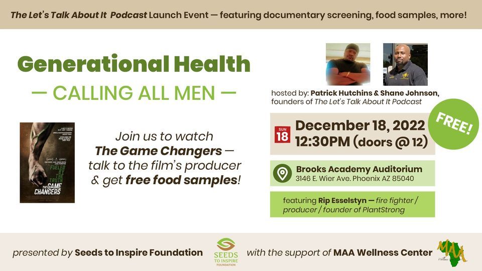 Generational Health: Calling All Men, Brooks Academy, Phoenix, 18 ...