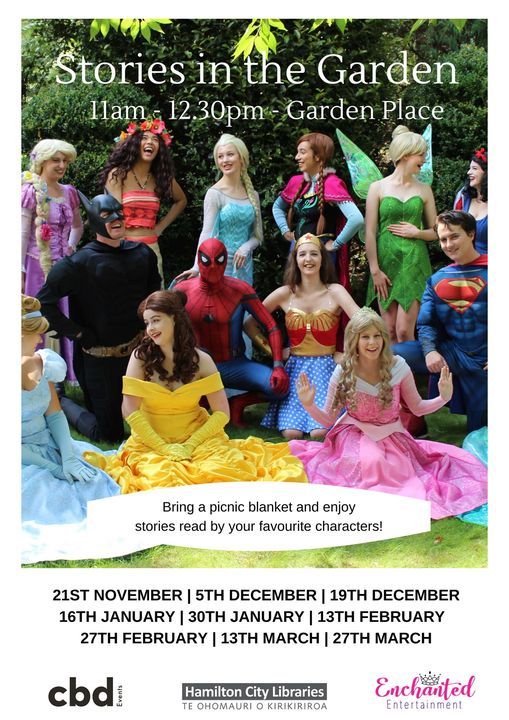Stories in the Garden, Garden Place, Hamilton, 13 February 2021