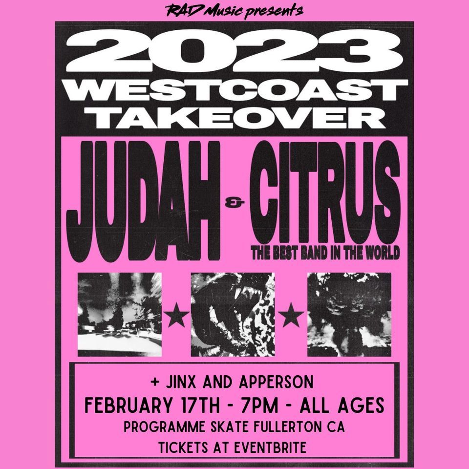 JINX, Citrus, Judah, Apperson, Programme Skate & Sound, Fullerton, 17 ...
