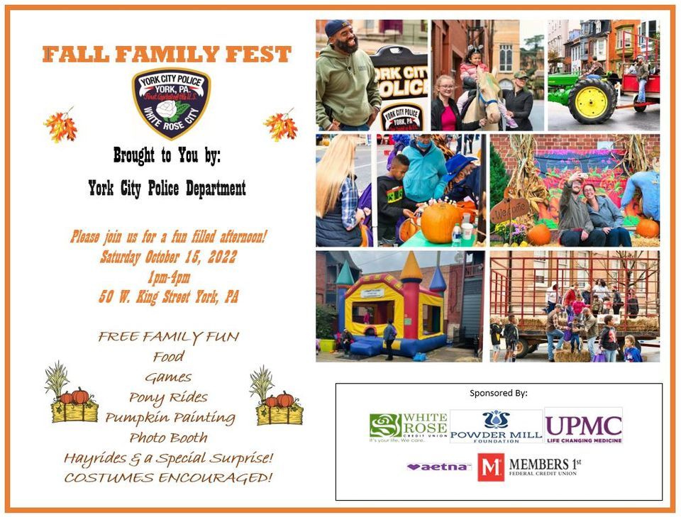 Fall Family Fest - 2022, 50 W King St, York, PA 17401-1413, United ...