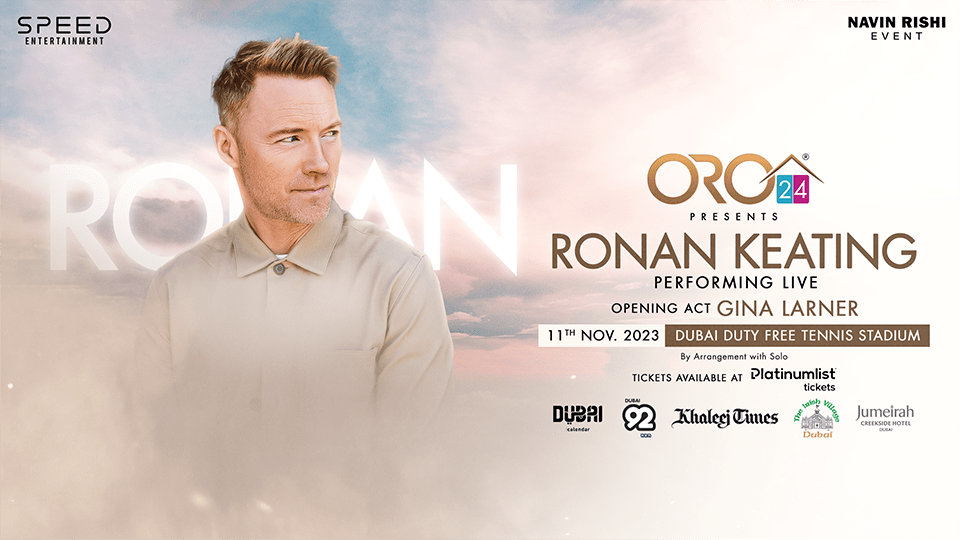 Ronan Keating Live at Dubai Tennis Stadium, Dubai Duty Free Tennis ...