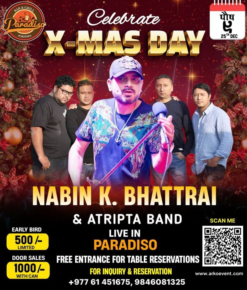 Nabin K Bhattrai Live at Paradiso Pokhara , Paradiso Pokhara, 25 December 2023