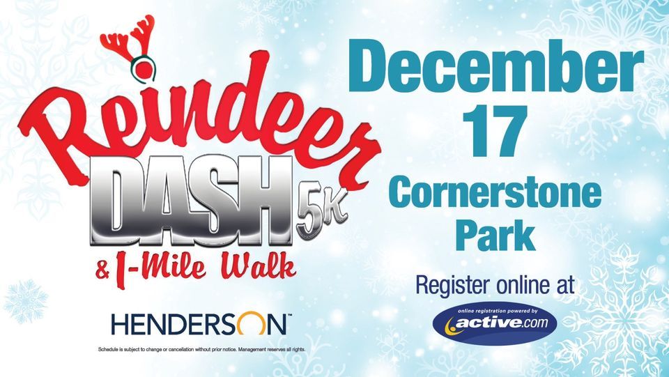 Reindeer Dash 5K & 1 Mile Walk 2022, Cornerstone Park, Henderson, 17 ...