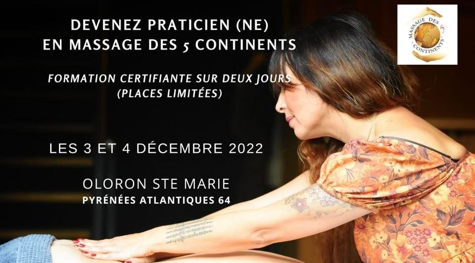 Formation certifiante en massage holistiques des 5 continents, Oloron ...