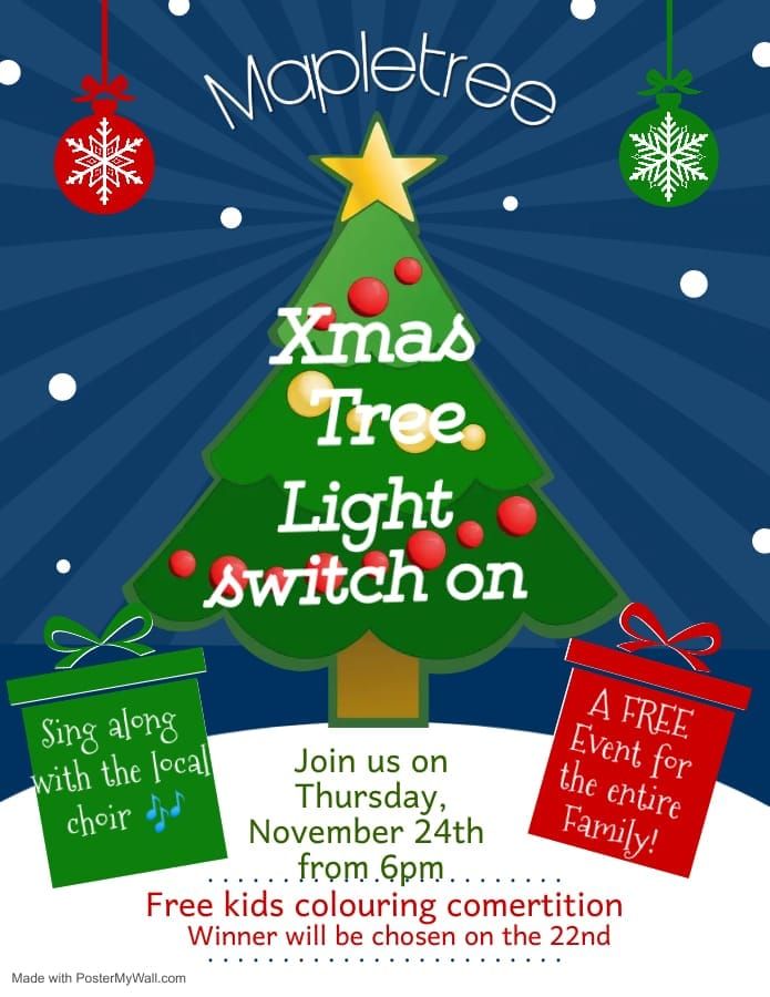 Christmas light switch on, The Maple Tree, Doncaster, 24 November 2022