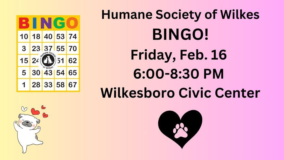 HSOW BINGO!, Wilkesboro Civic Center, 16 February 2024
