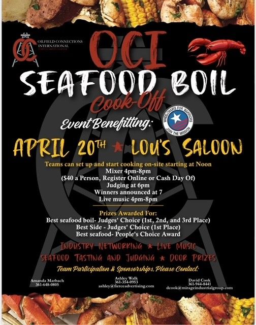 Oilfield Connections International Seafood Boil Cook-Off, Lou's Saloon ...
