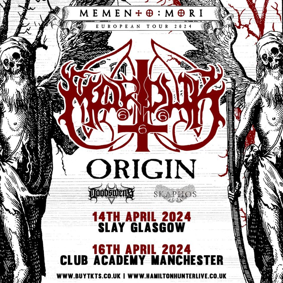 MARDUK + ORIGIN + Doodswens + Skaphos - 16th April 2024 - Manchester ...