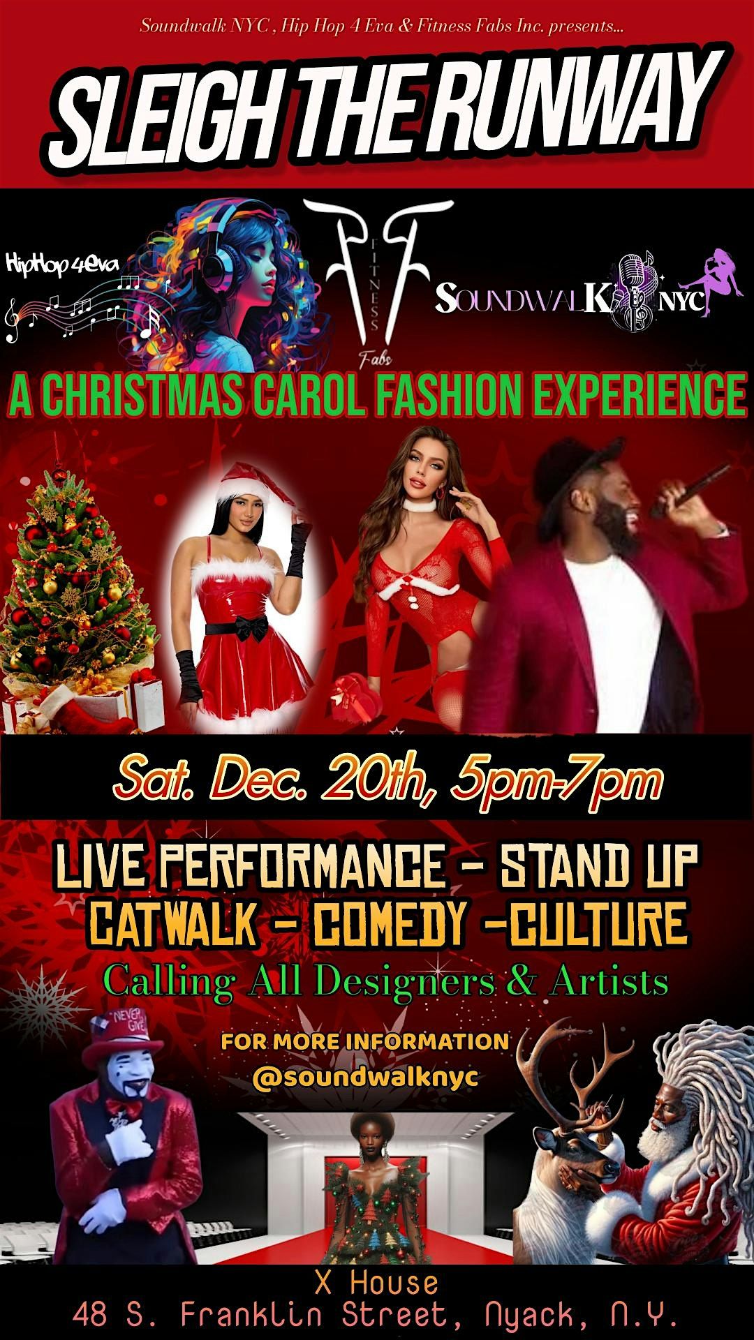 Sleigh the Runway: A Christmas Carol Fashion Experience, X House Nyack ...