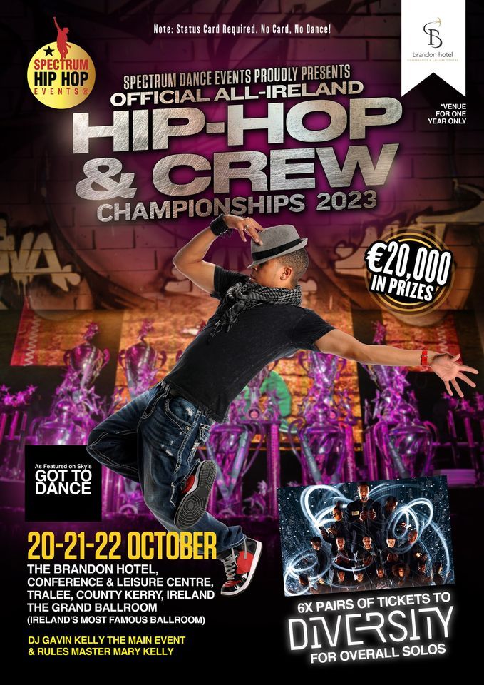 ALL-IRELAND HIP-HOP Championships 2023, The Brandon Hotel & Leisure ...