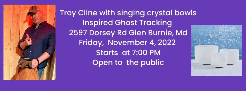 Troy Cline with singing crystal bowls, VFW Post 160, Glen Burnie, 4 ...