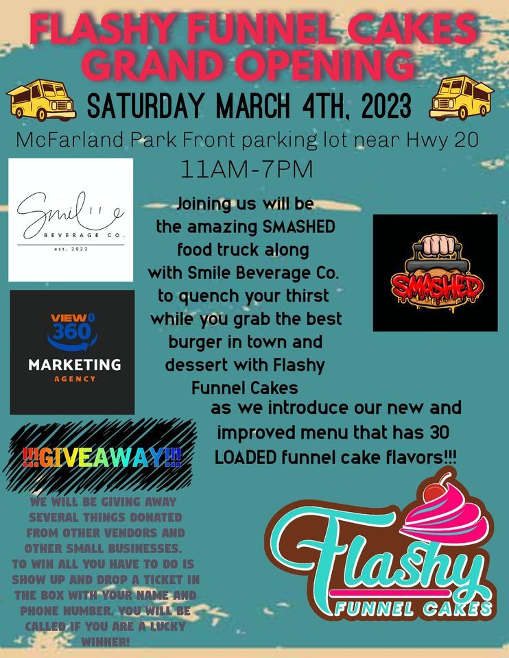 Flashy Funnel Cakes Grand Opening event , McFarland Park, Florence, 4 ...