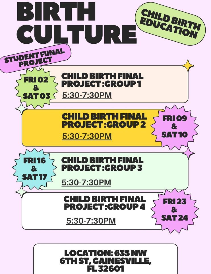 Birth Culture Students Final Project (Group 2): Childbirth Education ...