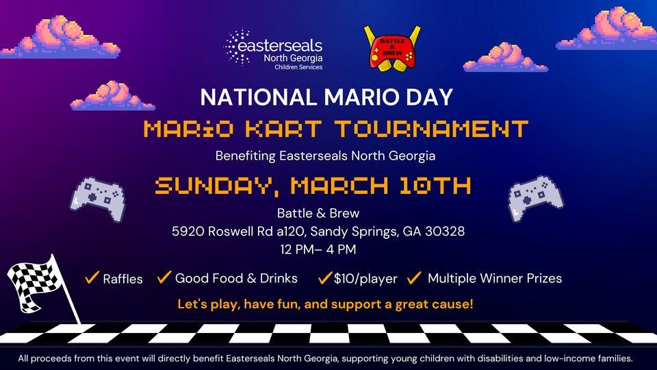 National Mario Day Mario Kart Tournament , Battle & Brew, Dunwoody, 10 ...