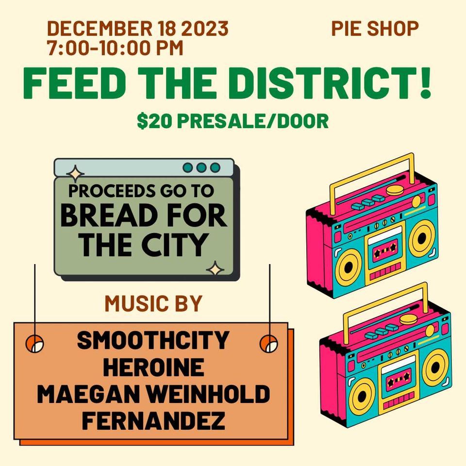 FEED THE CITY! BENEFIT CONCERT FOR BREAD FOR THE CITY, Pie Shop DC ...