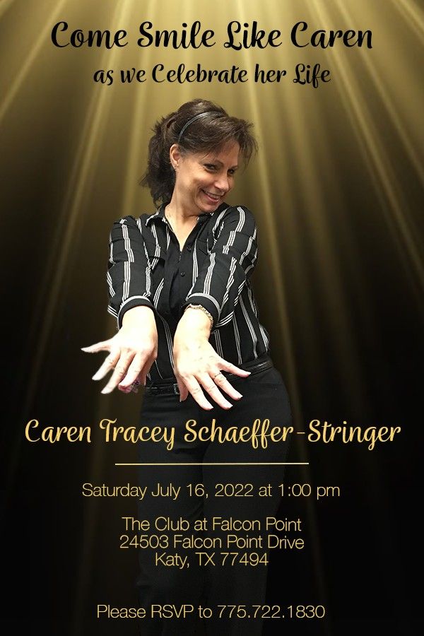 Celebration of Life for Caren Tracey Schaeffer-Stringer aka Mom, The Club at Falcon Point (Katy ...