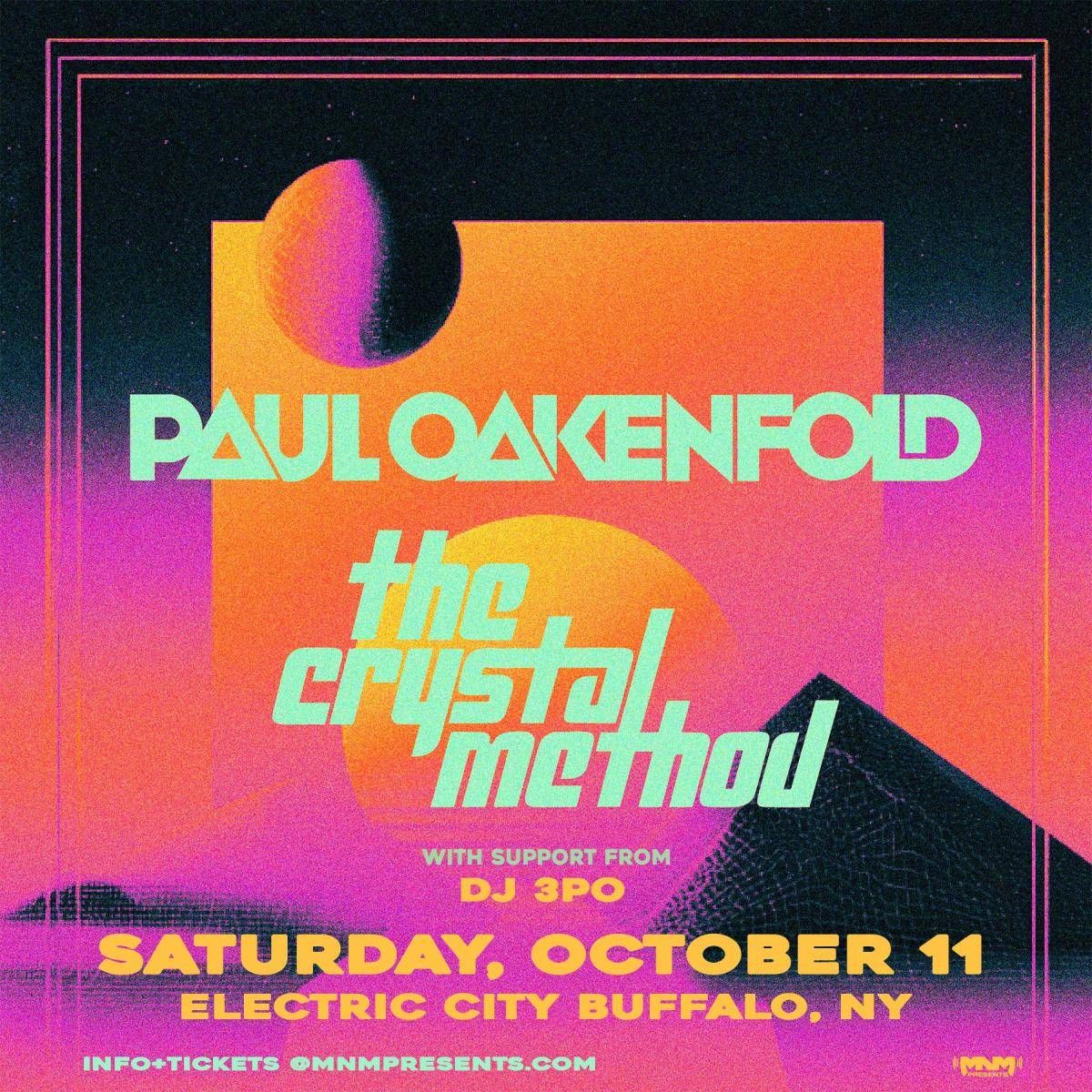 Paul Oakenfold and The Crystal Method in Buffalo, Electric City, Buffalo, 11 October to 12 October