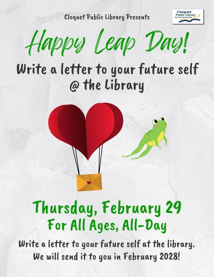 Happy Leap Day!: Write a letter to your future self @ the Library ...