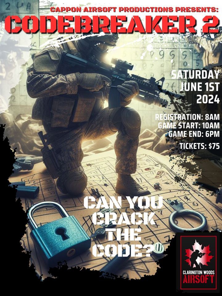 Codebreaker 2 - Hosted by Cappon Airsoft Productions, Clarington Woods Airsoft, Bowmanville, 1 ...