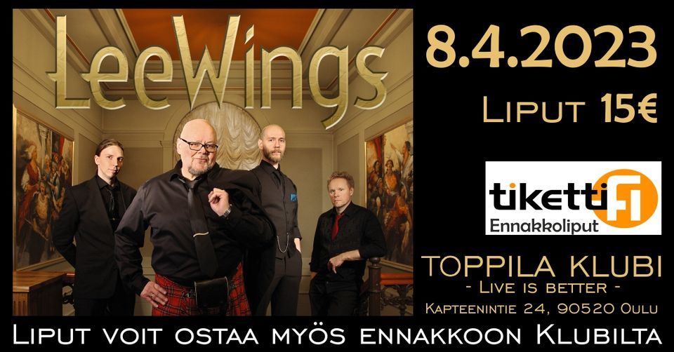 Leewings Toppila Klubilla, Toppila Klubi, Oulu, 8 April 2023