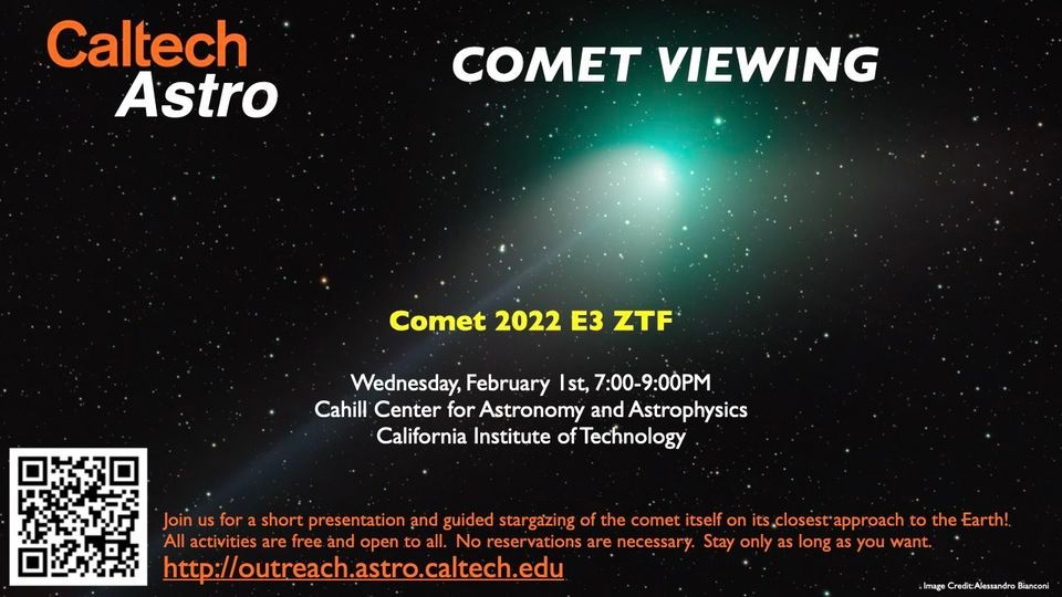 Comet Viewing with Telescopes, Caltech Astronomy, Pasadena, 1 February 2023