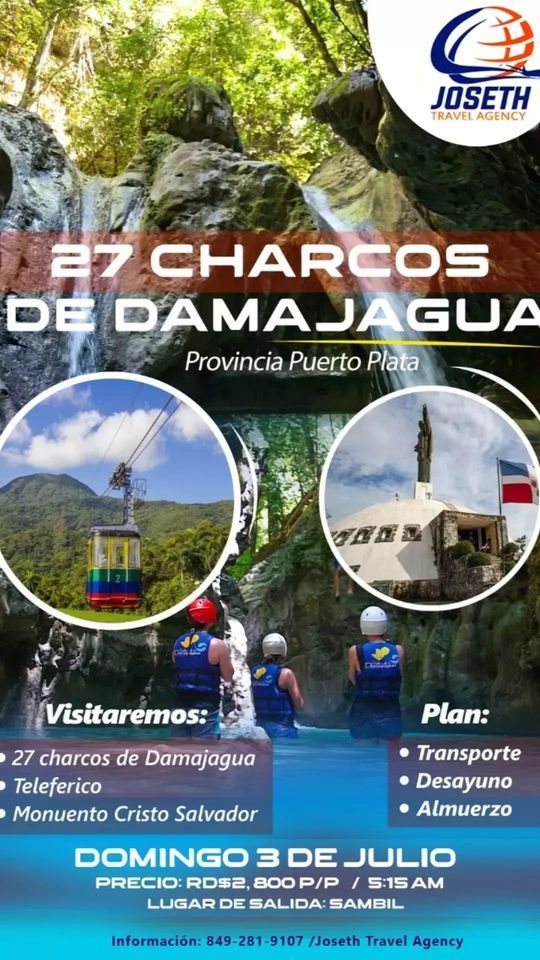 27 Charcos de Damajagua y Teleférico, SAMBIL Santo Domingo (Santo ...