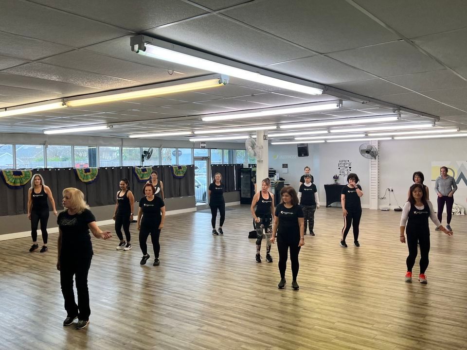 Line Dance class, Jazzercise Metairie Fitness Center, 15 April 2023