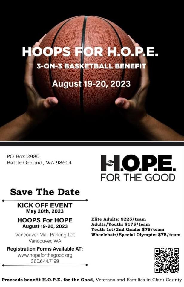 Hoops for HOPE Tournament, Vancouver Mall, 18 August to 20 August