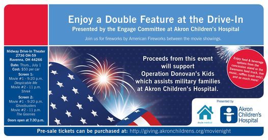 Drive-In Double Feature Movie Night Presented by The Engage Committee ...